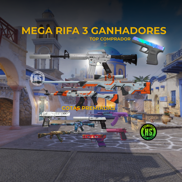 MEGA RIFA 3 GANHA!! M4A1-S PRINTSTREAM WW - AWP ASIIMOV FT E AK47 ...